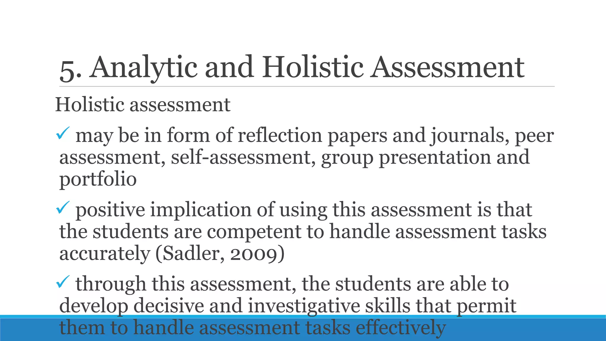 Chapter 2 types of assesment | PPTX