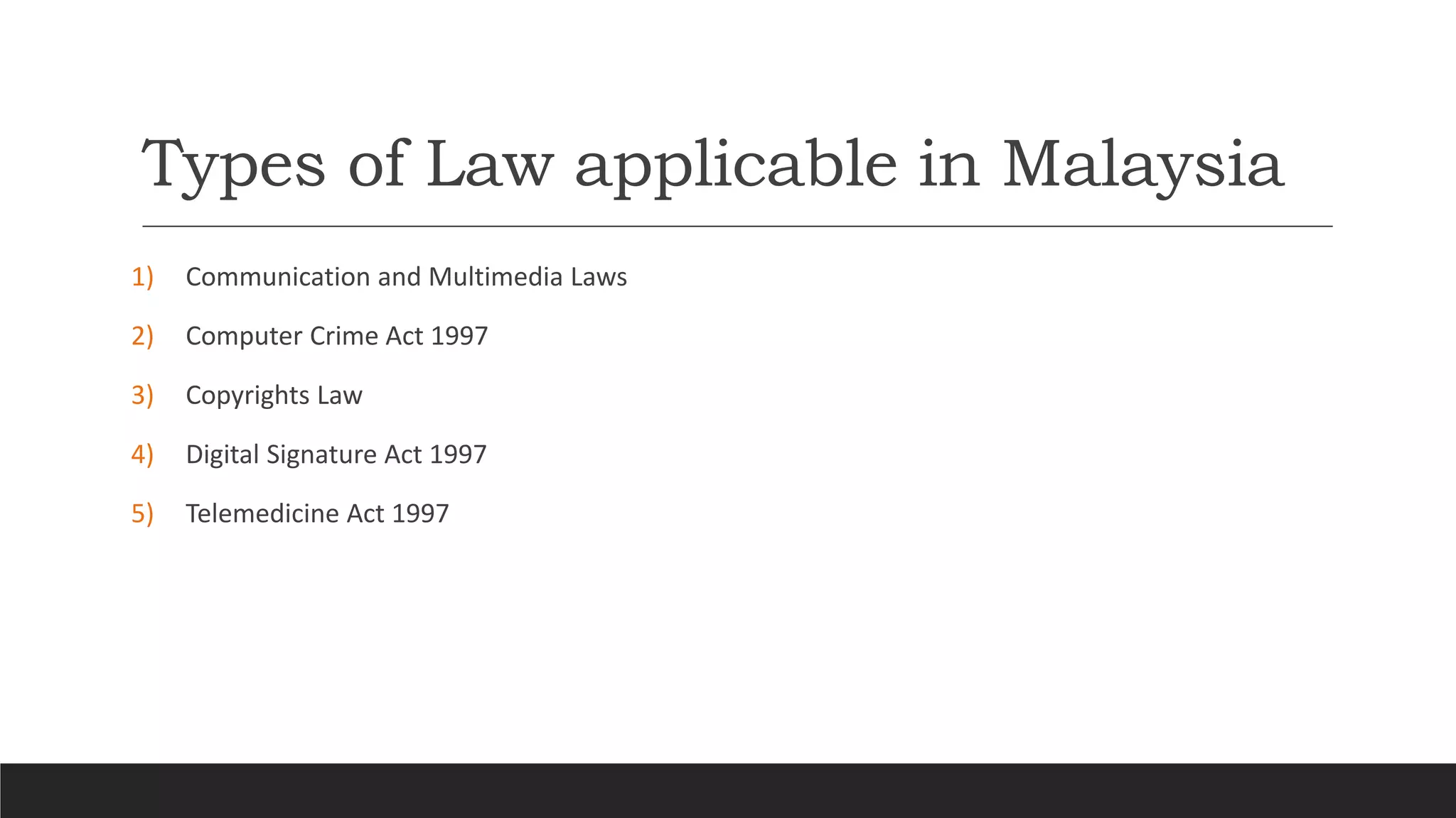 Chapter 2 Types of Law applicable in Malaysia.pptx | Free Download