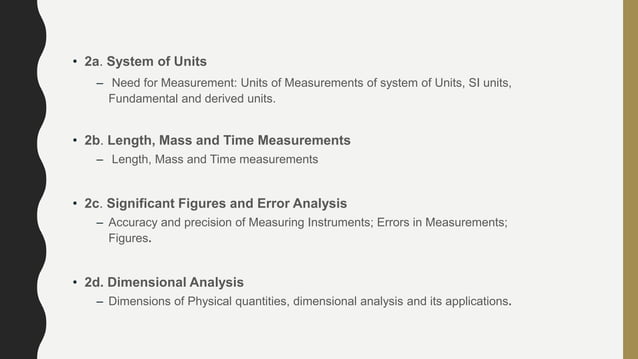 Chapter 2 unit and measurements | PPTX | Physics | Science