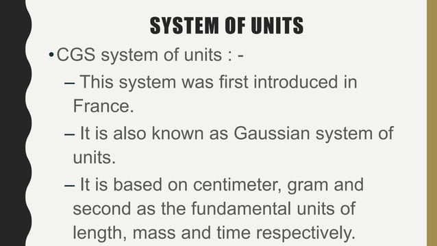 Chapter 2 unit and measurements | PPTX | Physics | Science