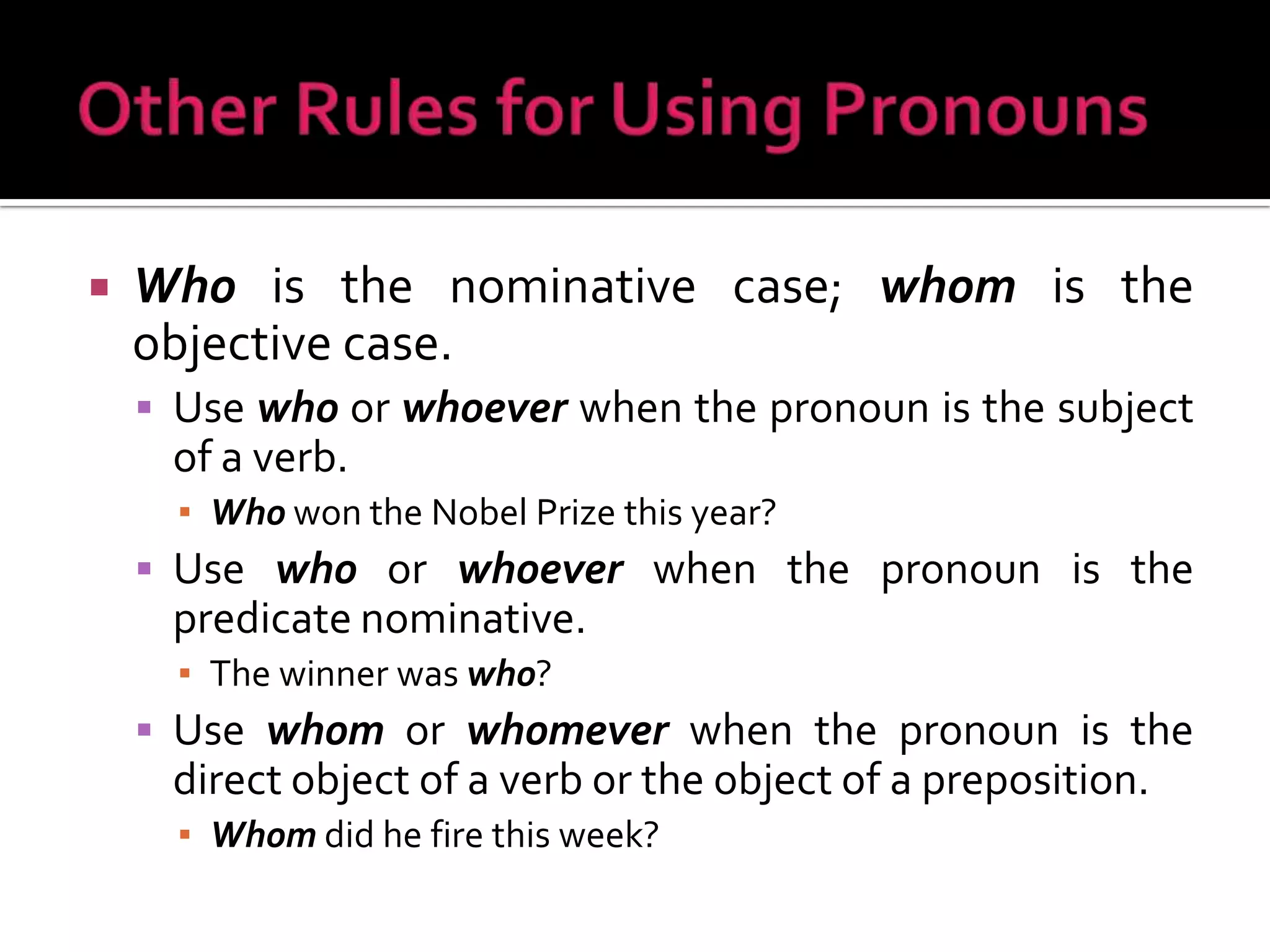 Chapter 2 – Using Pronouns Correctly | PPTX