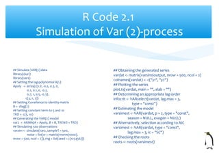 Chapter 2. Multivariate Analysis of Stationary Time Series | PPT