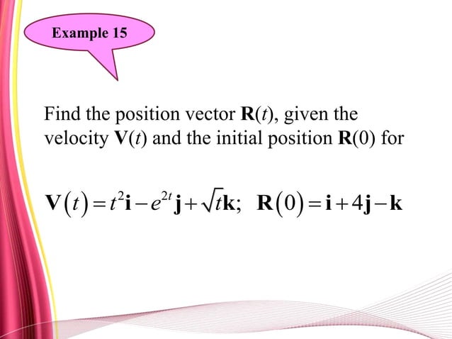 Applied Calculus Chapter 2 vector valued function | PPTX | Physics ...