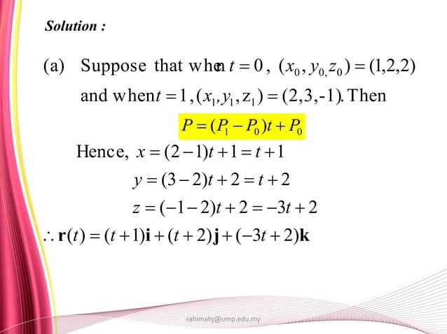 Applied Calculus Chapter 2 vector valued function | PPTX | Physics ...