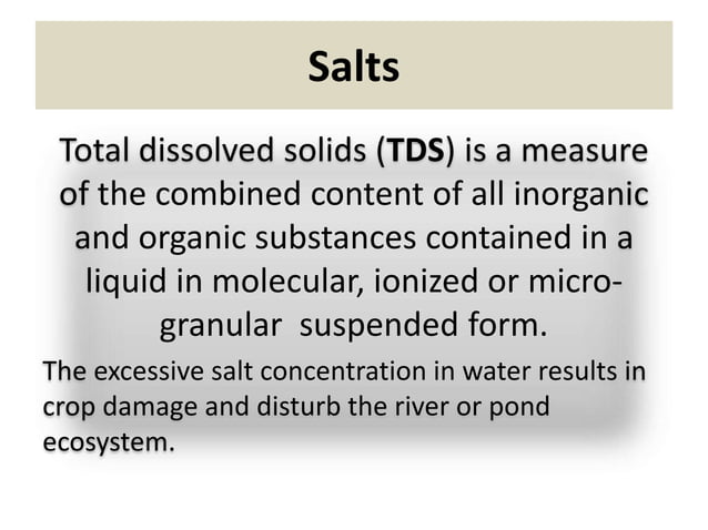 WATER AND IMPURITIES | PPT