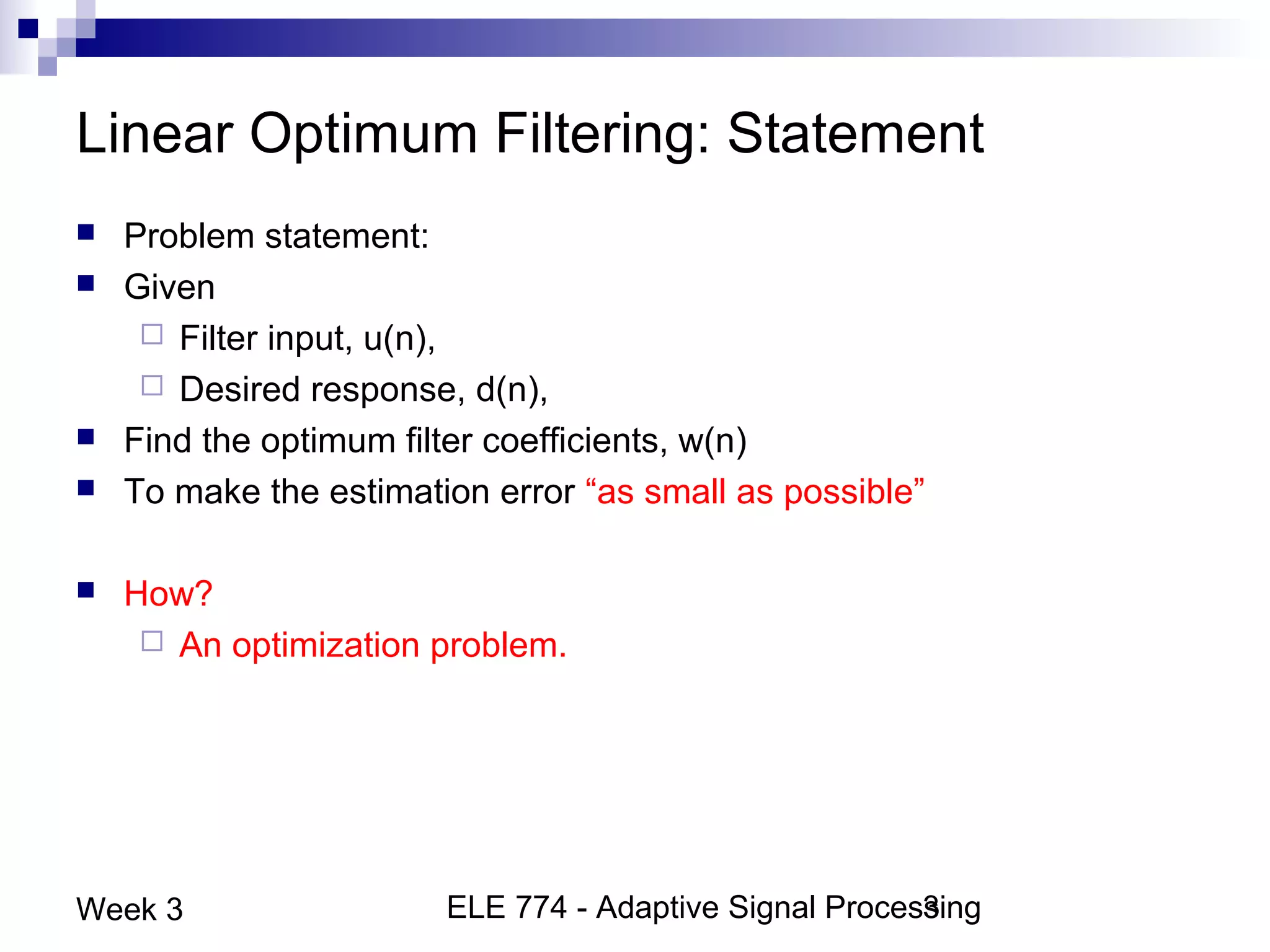 Wiener filters | PPT