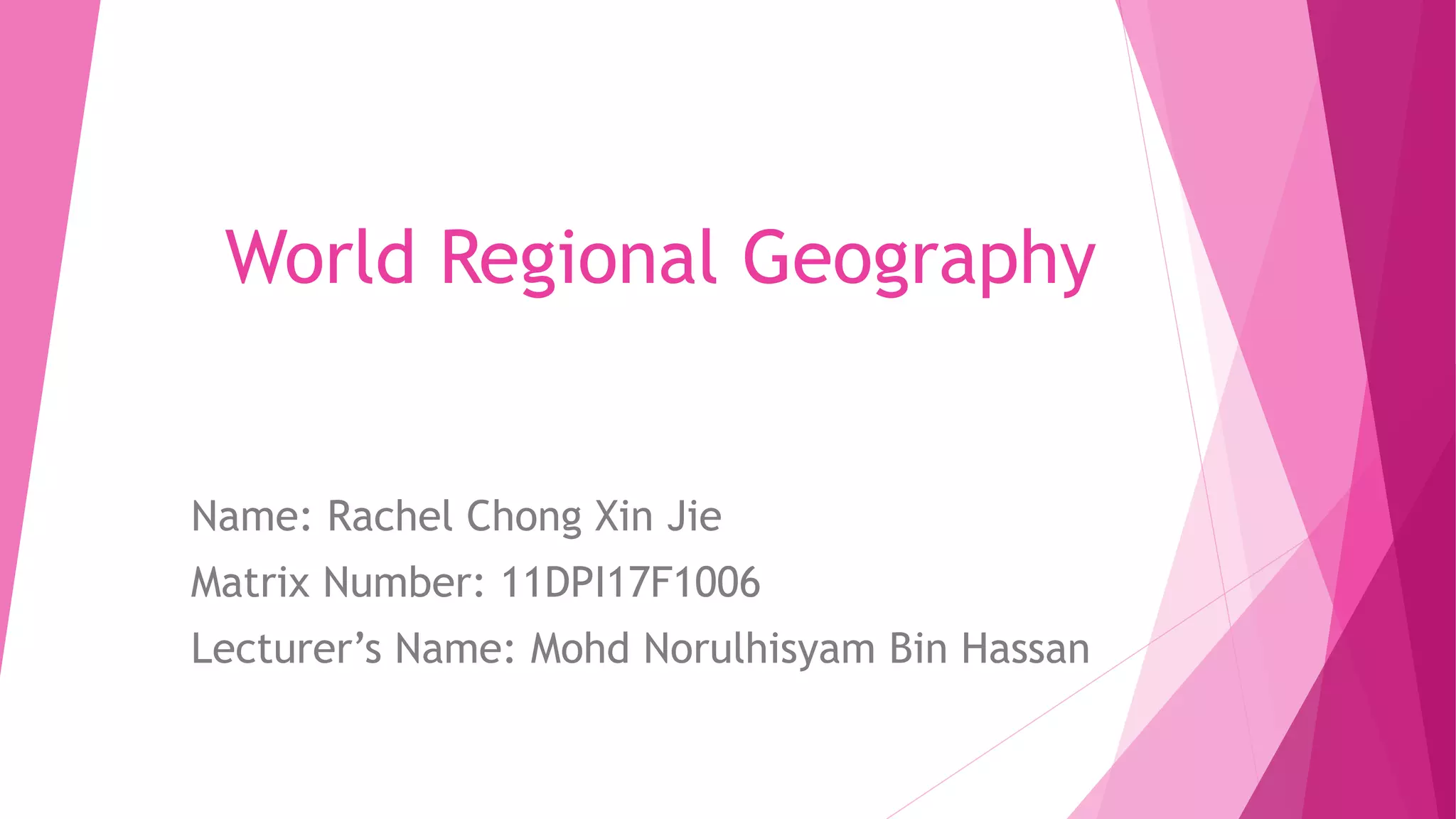 Chapter 2 world regional geography | PPT
