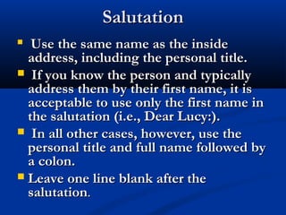 Chapter 2 writing a business letter | PPT