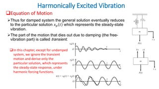 Harmonically Excited Vibration Equation of Motion | PDF