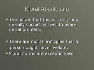Chapter3: Moral Objectivism | PPT