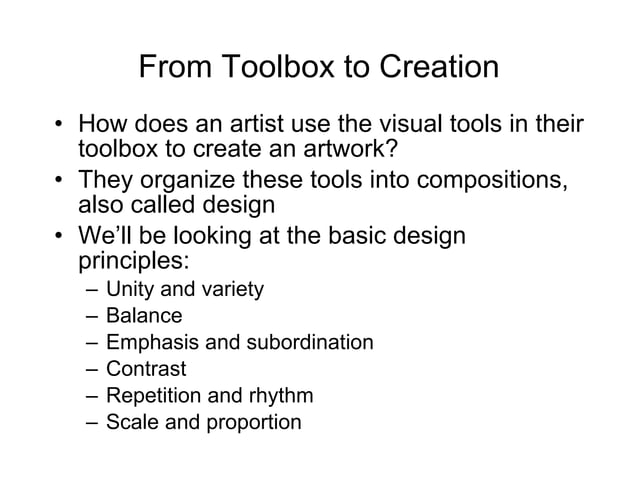 Art Appreciation-Chapter3 | PPT | Design | Fine Art