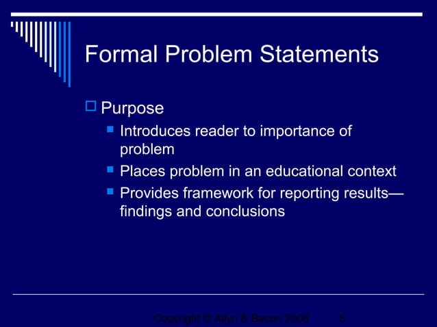 Chapter 3 - Problem Statement Formulation | PPT | Education