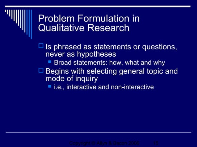 Chapter 3 - Problem Statement Formulation