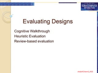 Chapter3-evaluation techniques HCI | PPSX