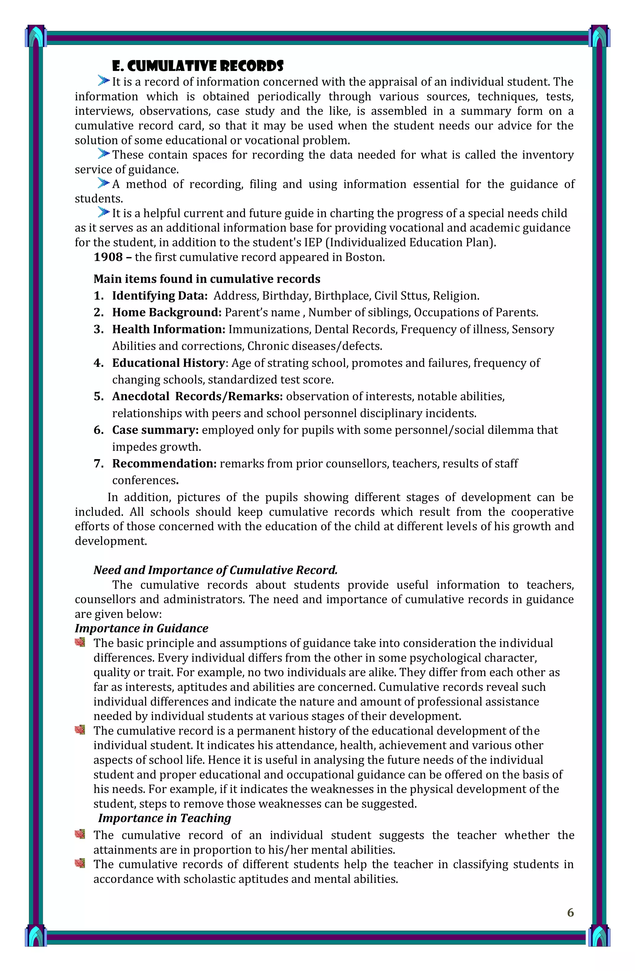 Tools and Techniques Used in the Guidance Process | PDF