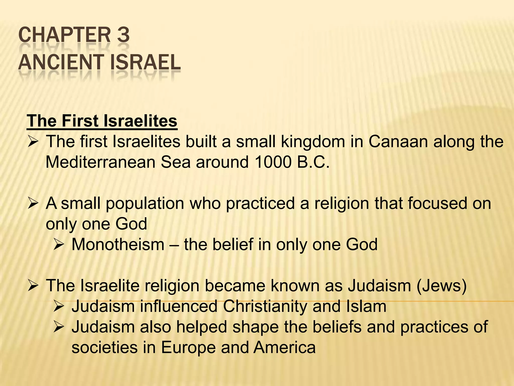 Chapter 3 - Ancient Israel | PPTX
