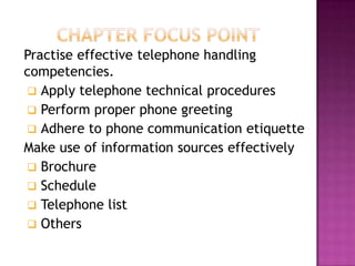 Chapter 3 front office pratice | PPTX