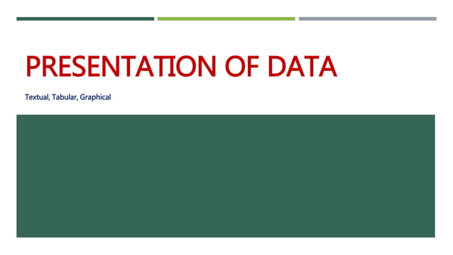 Chapter 3: Prsentation of Data | PPTX