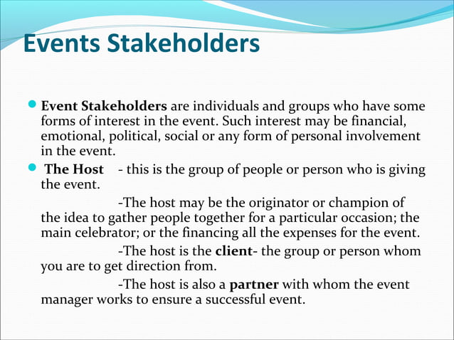 Chapter 3 The Market for Events and The Event Stakeholder | PPT | Non ...