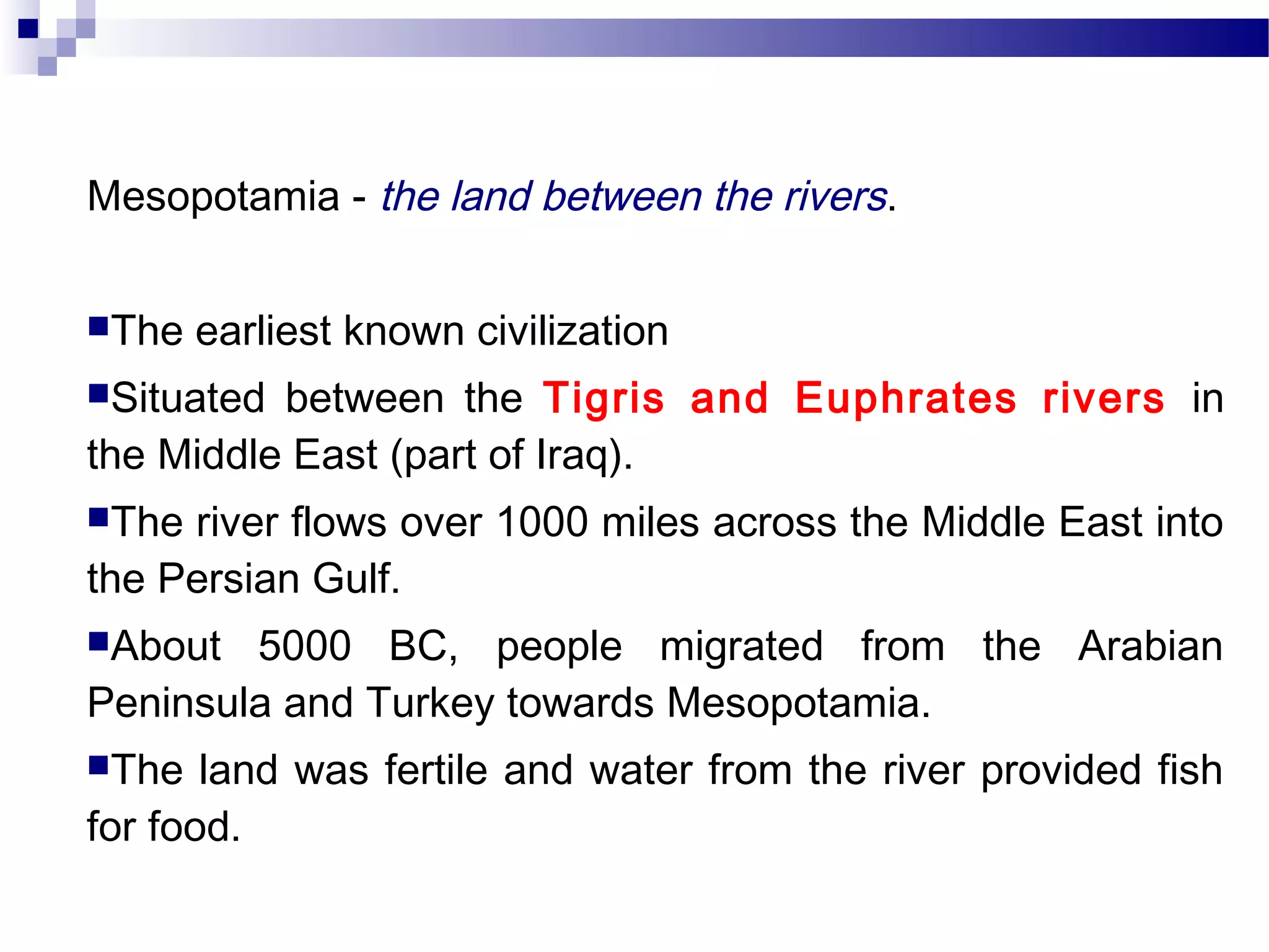 Mesopotamia - History of Human Civilization | PPT | Christianity ...