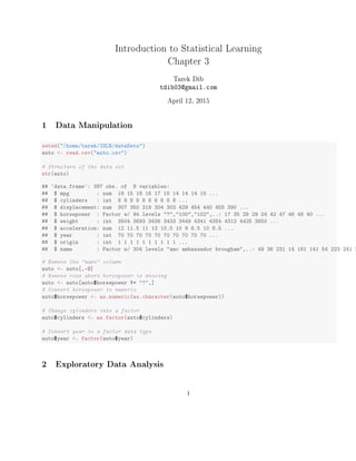 Applied Regression Analysis using R | PDF