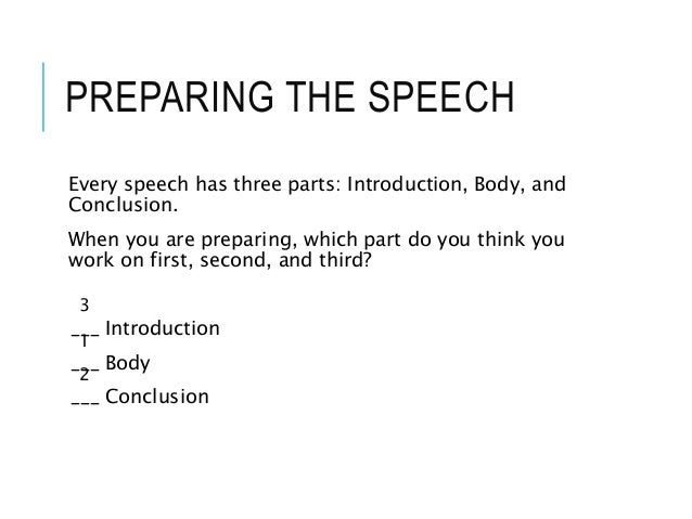Module 2: Organization and Personal Speech