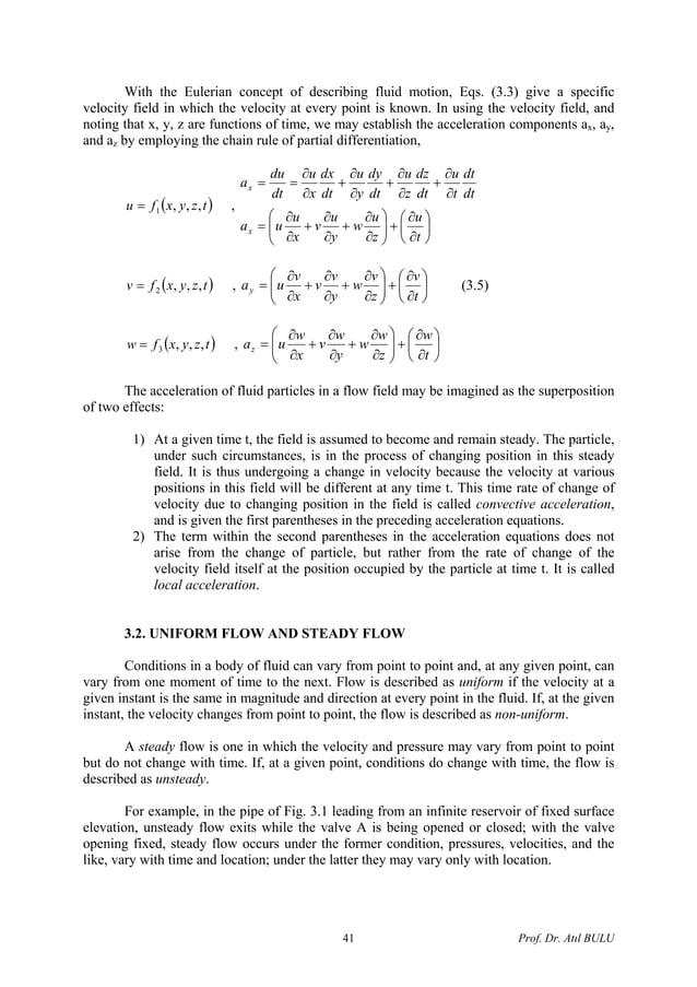 KINEMATICS OF FLUIDS (Chapter 3) | PDF
