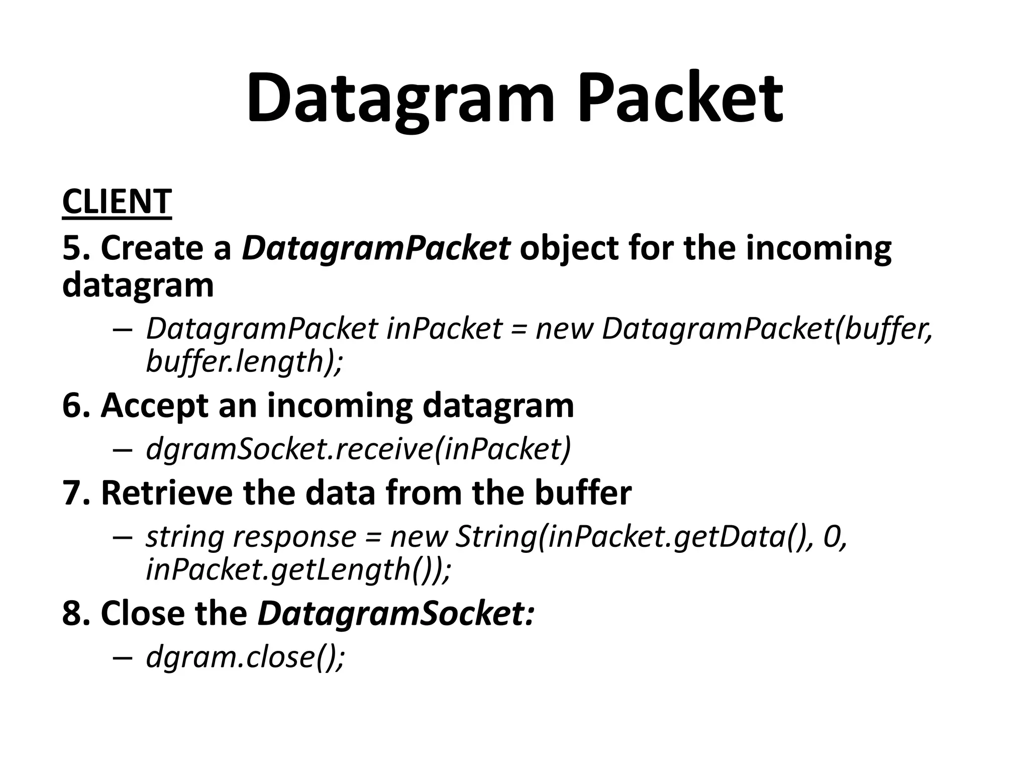 Chapter 3 : User Datagram Protocol (UDP) | PDF