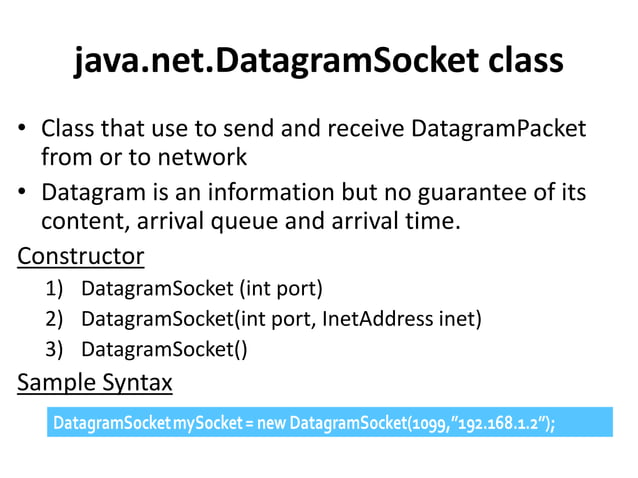 Chapter 3 : User Datagram Protocol (UDP) | PDF | Computer Networking ...