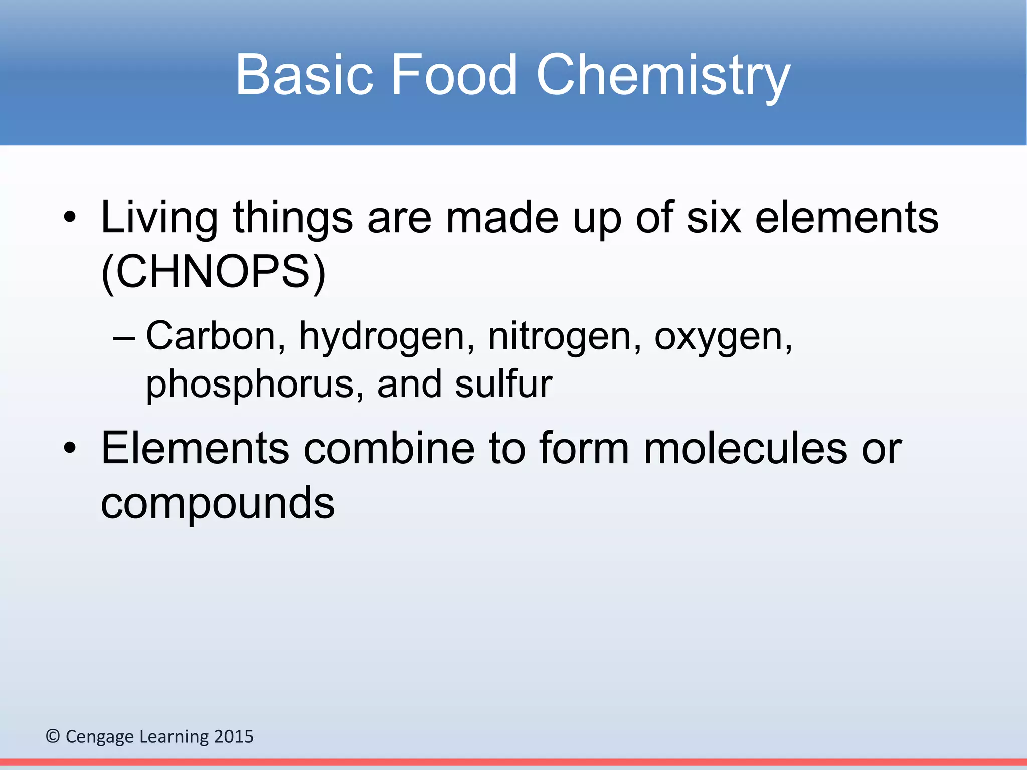 Chapter 3 Chemistry of Food Composition | PPTX
