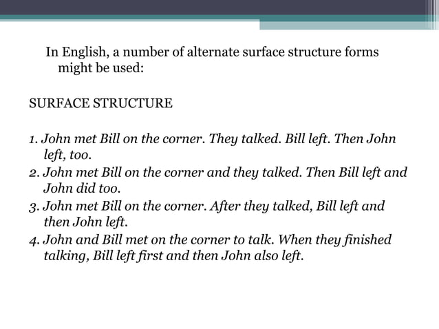 TRANSED Chapter3 The Semantic Structure of Language | PPT