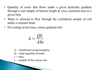soil mechanics : permebility | PPTX