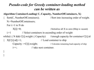 Greedy method by Dr. B. J. Mohite | PPT