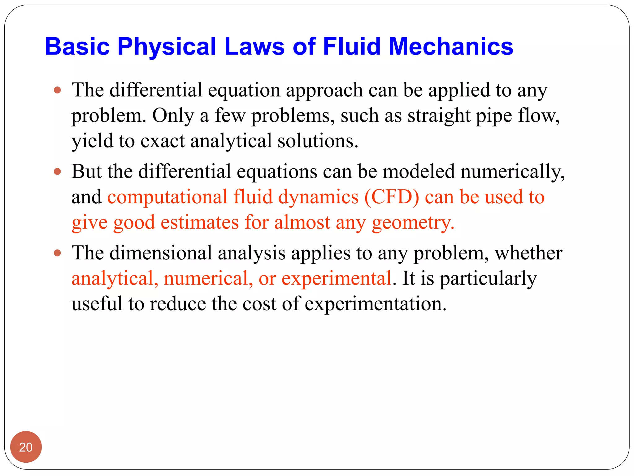 Fluid Mechanics Chapter 3. Integral relations for a control volume | PDF