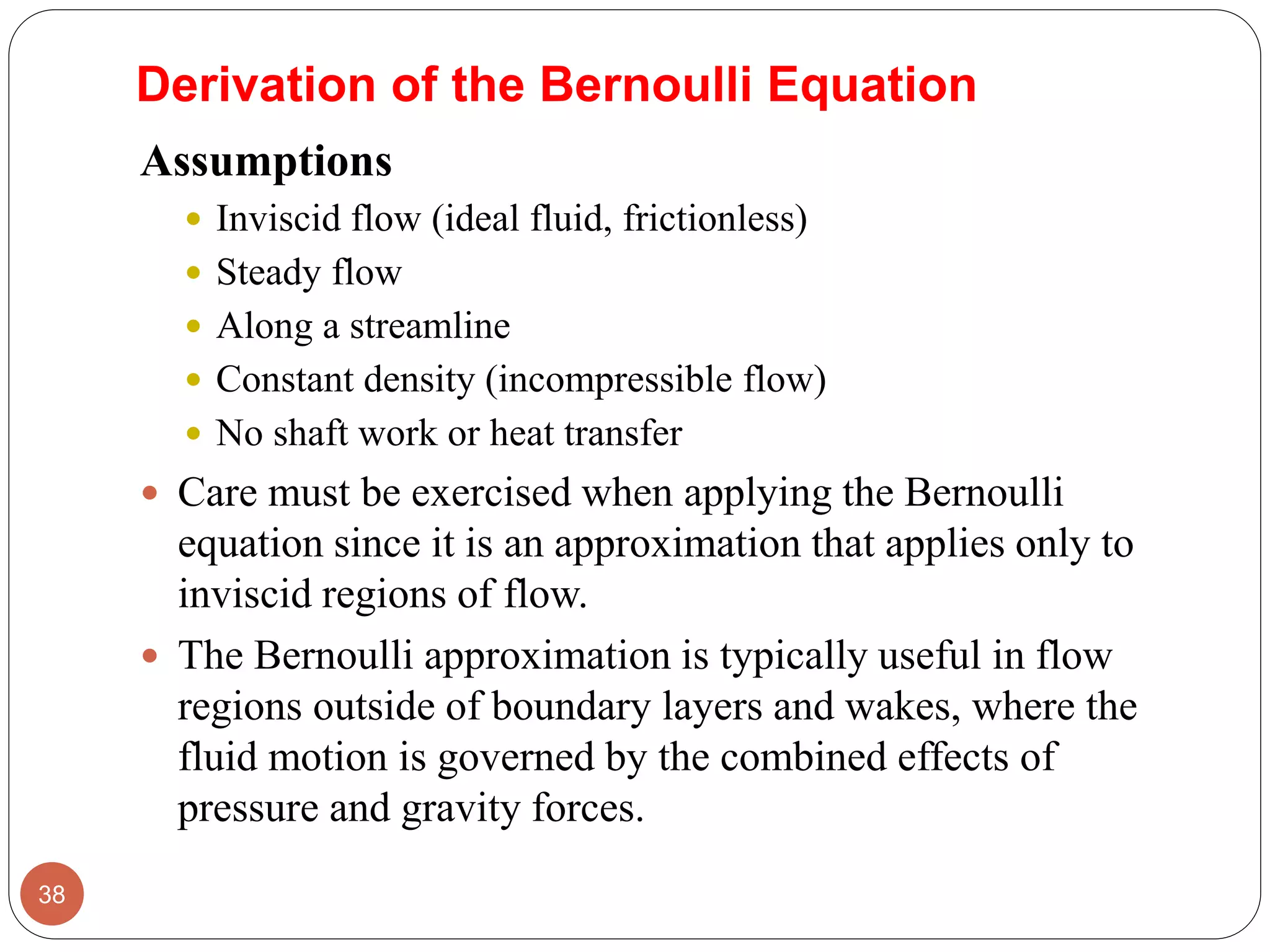 Fluid Mechanics Chapter 3. Integral relations for a control volume | PDF