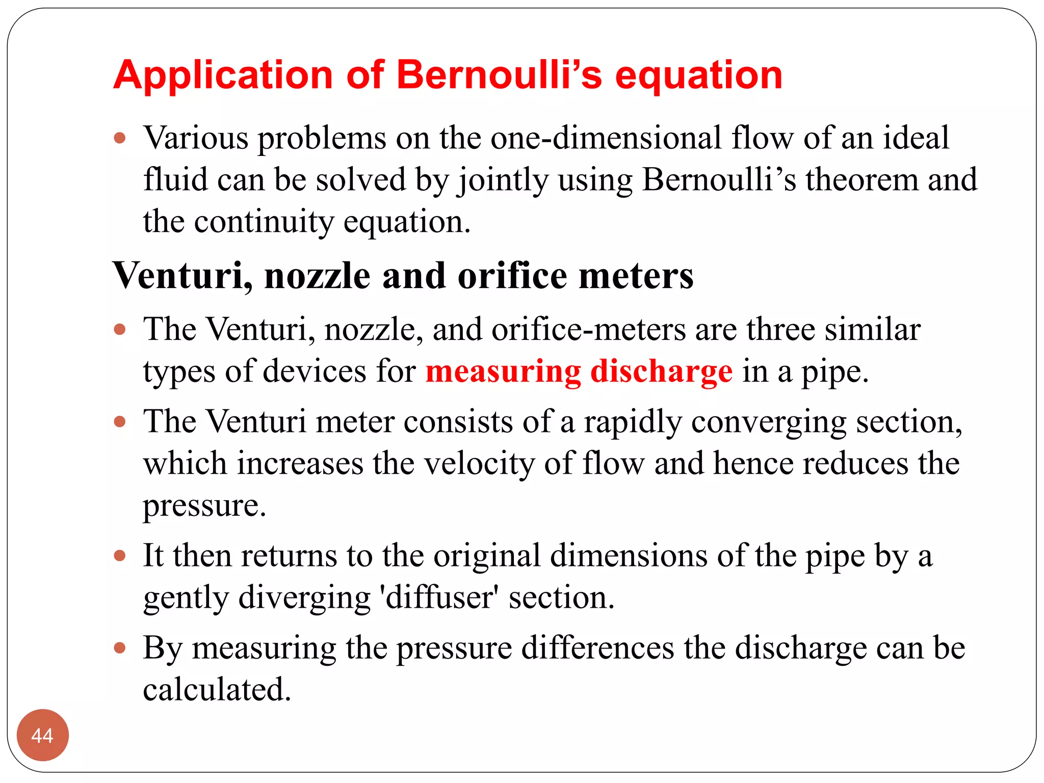 Fluid Mechanics Chapter 3. Integral relations for a control volume | PDF