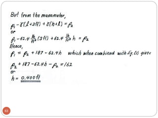 Fluid Mechanics Chapter 3. Integral relations for a control volume | PDF