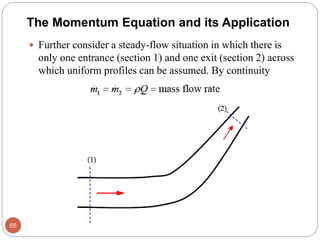 Fluid Mechanics Chapter 3. Integral relations for a control volume | PDF