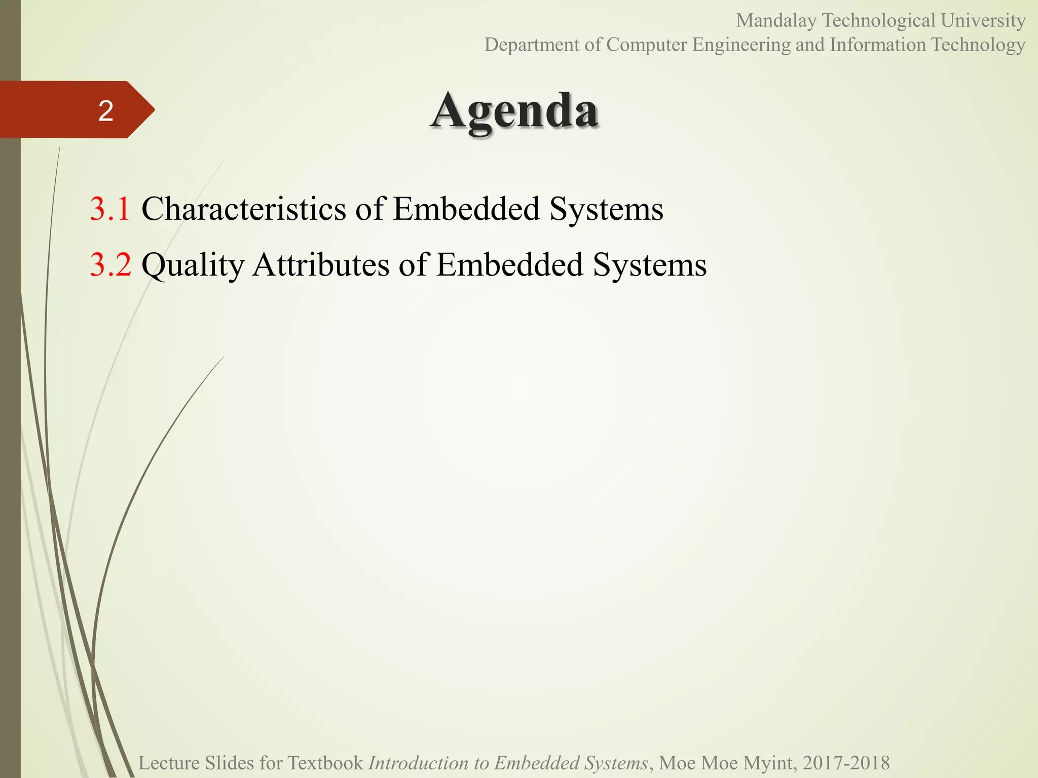 Chapter 3 Charateristics and Quality Attributes of Embedded System | PPTX