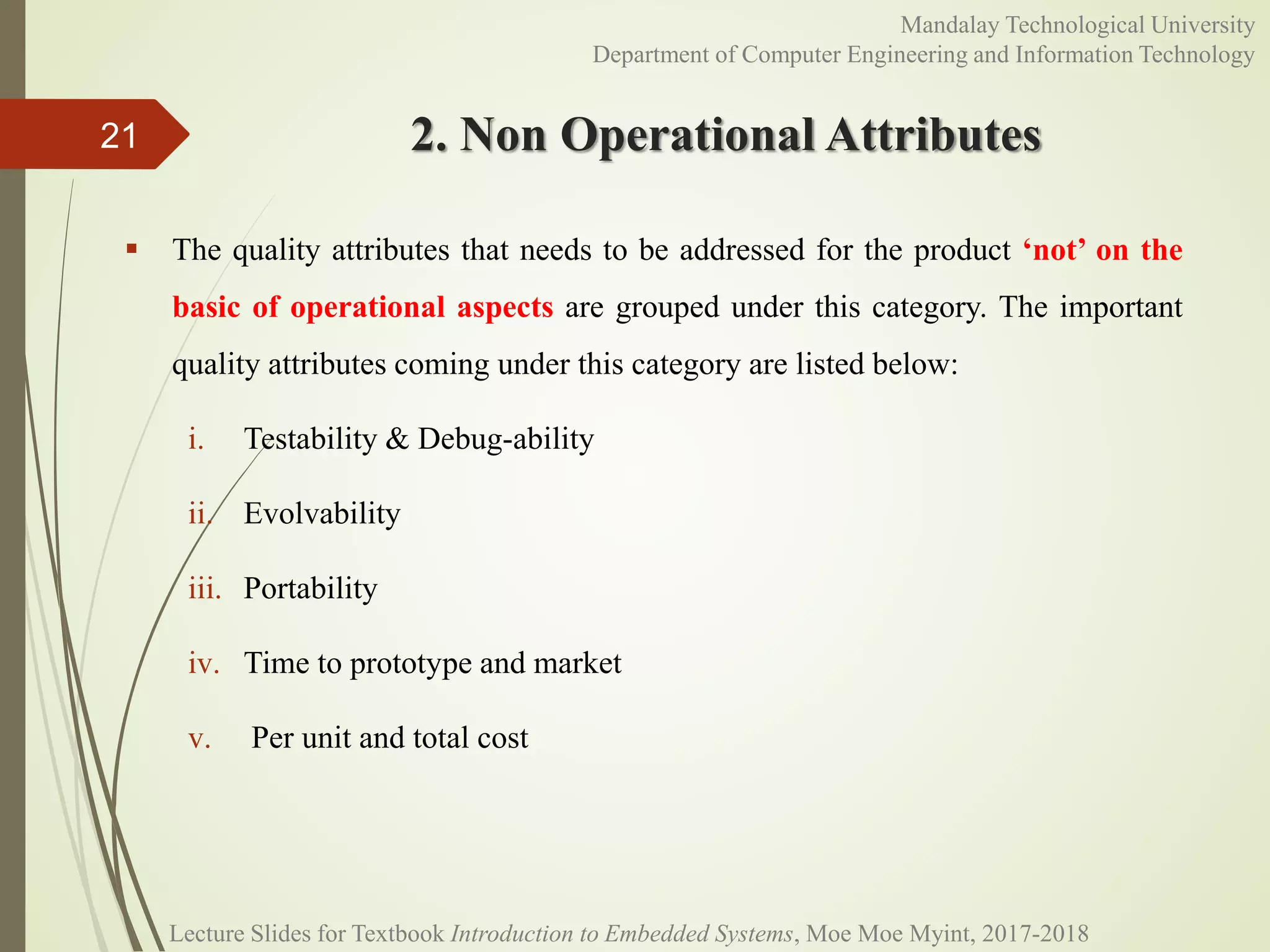 Chapter 3 Charateristics and Quality Attributes of Embedded System | PPTX