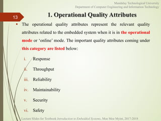 Chapter 3 Charateristics and Quality Attributes of Embedded System | PPTX