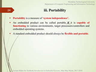 Chapter 3 Charateristics and Quality Attributes of Embedded System | PPTX