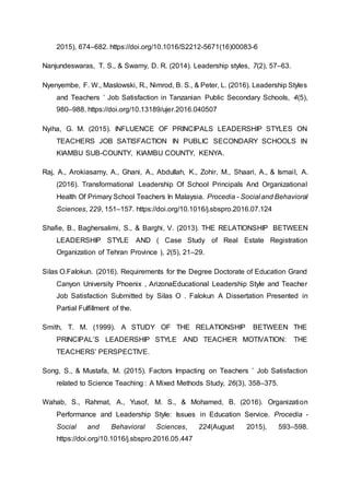 Chapter 3- A STUDY ON THE RELATIONSHIP BETWEEN LEADERSHIP STYLES AND ...