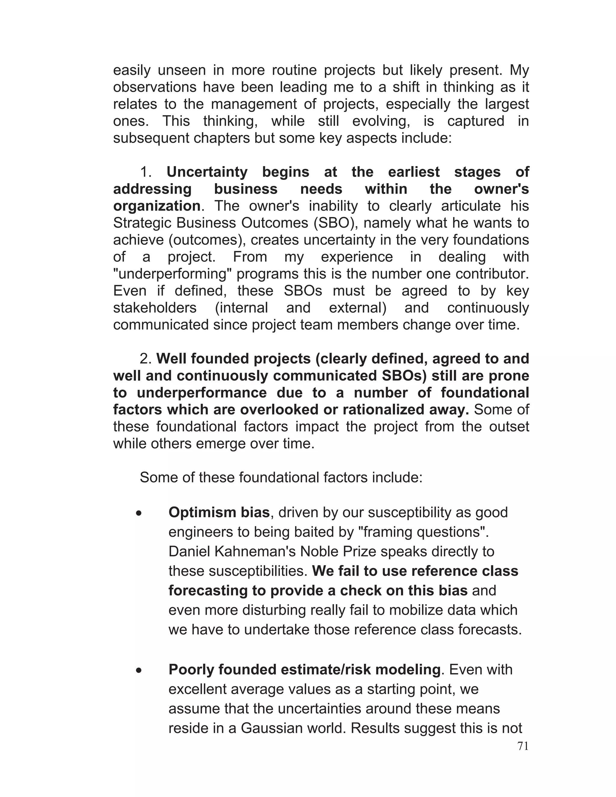 Theory of Management of Large Complex Projects - Chapter 3 | PDF