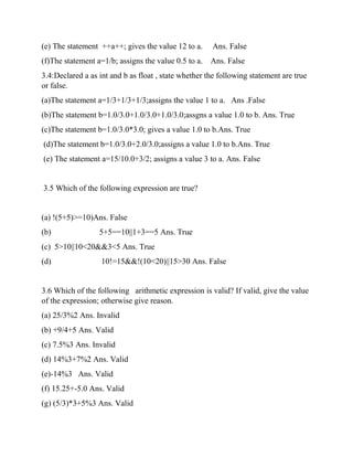 Chapter 3 : Balagurusamy Programming ANSI in C | PDF