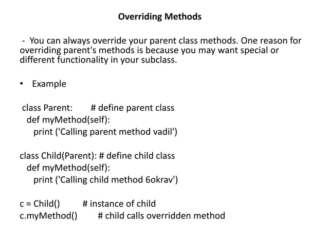 Python Chapter 3 Classes And Object Oriented Programming Maulik 5280