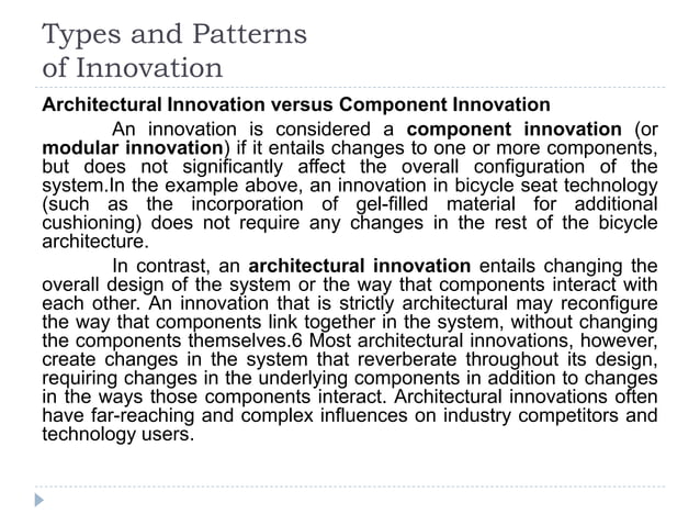 Chapter 3 Schilling 2017 Types and Patterns of Innovation | PPTX