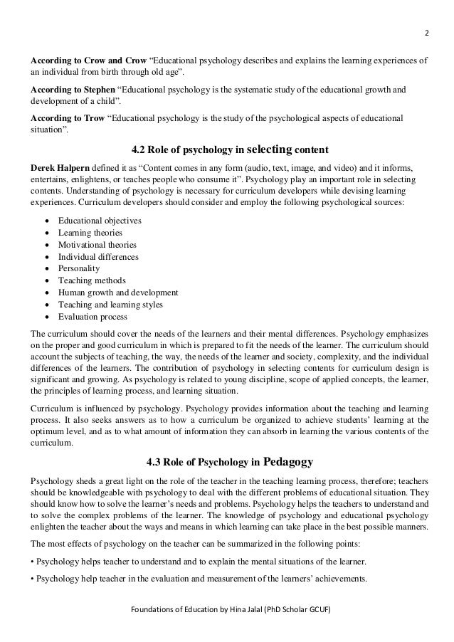 Psychological, Sociological, Economical foundations of education, and…