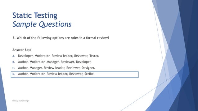 Chapter 3 - Static Testing | PPT