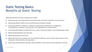 Chapter 3 - Static Testing | PPTX